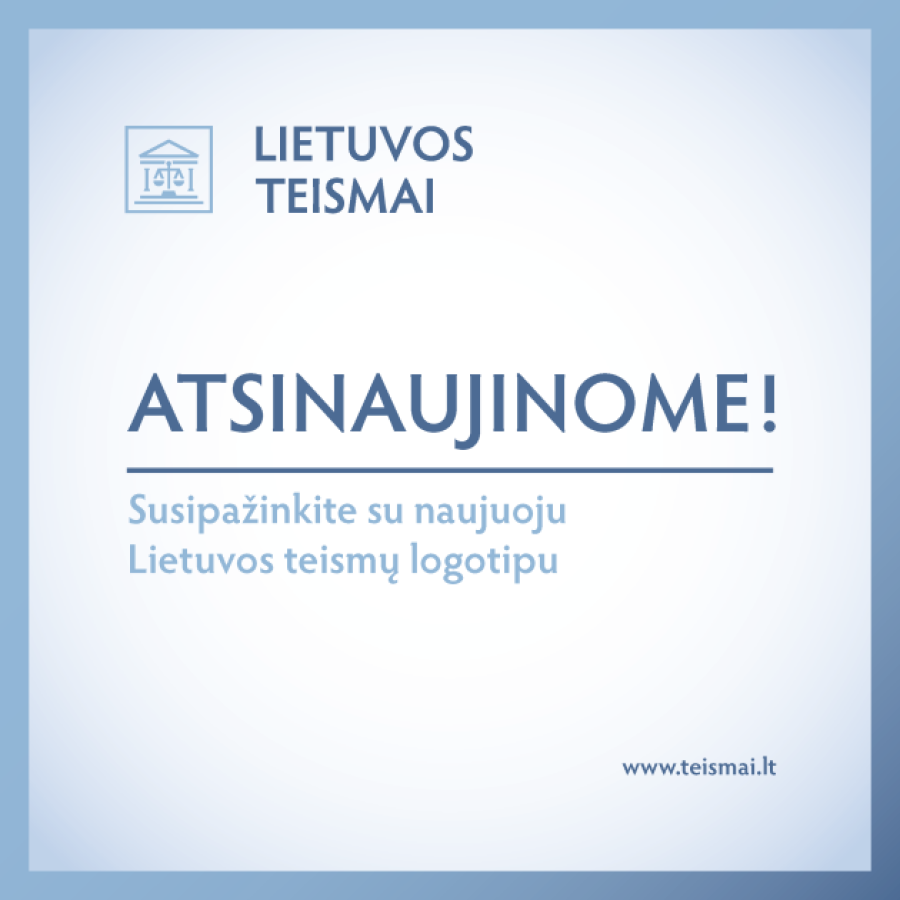 Pristatytas pirmasis teismų sistemos logotipas | Lietuvos ...