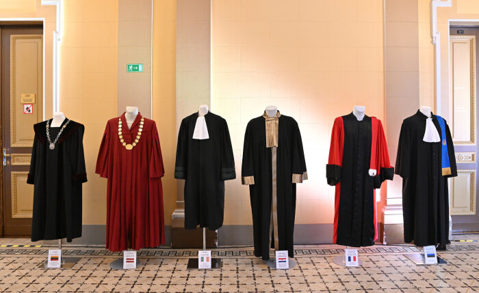 Lithuanian judge's robe at the exhibition of judges' robes of the ...